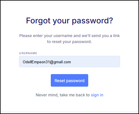 ESS Hub Password Reset